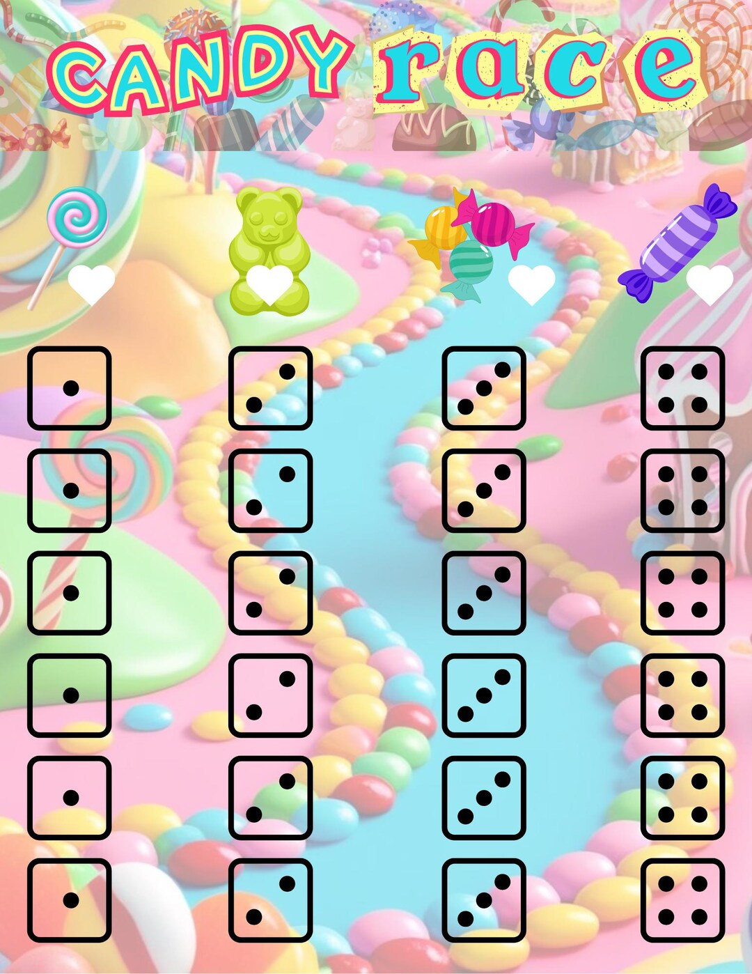 Mack's Candy Race Game - Etsy