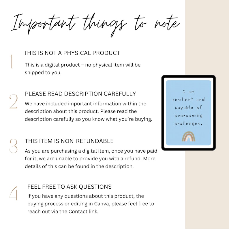 Rejection Sensitivity Dysphoria (RSD) Affirmation Cards, RSD PLR Re ...