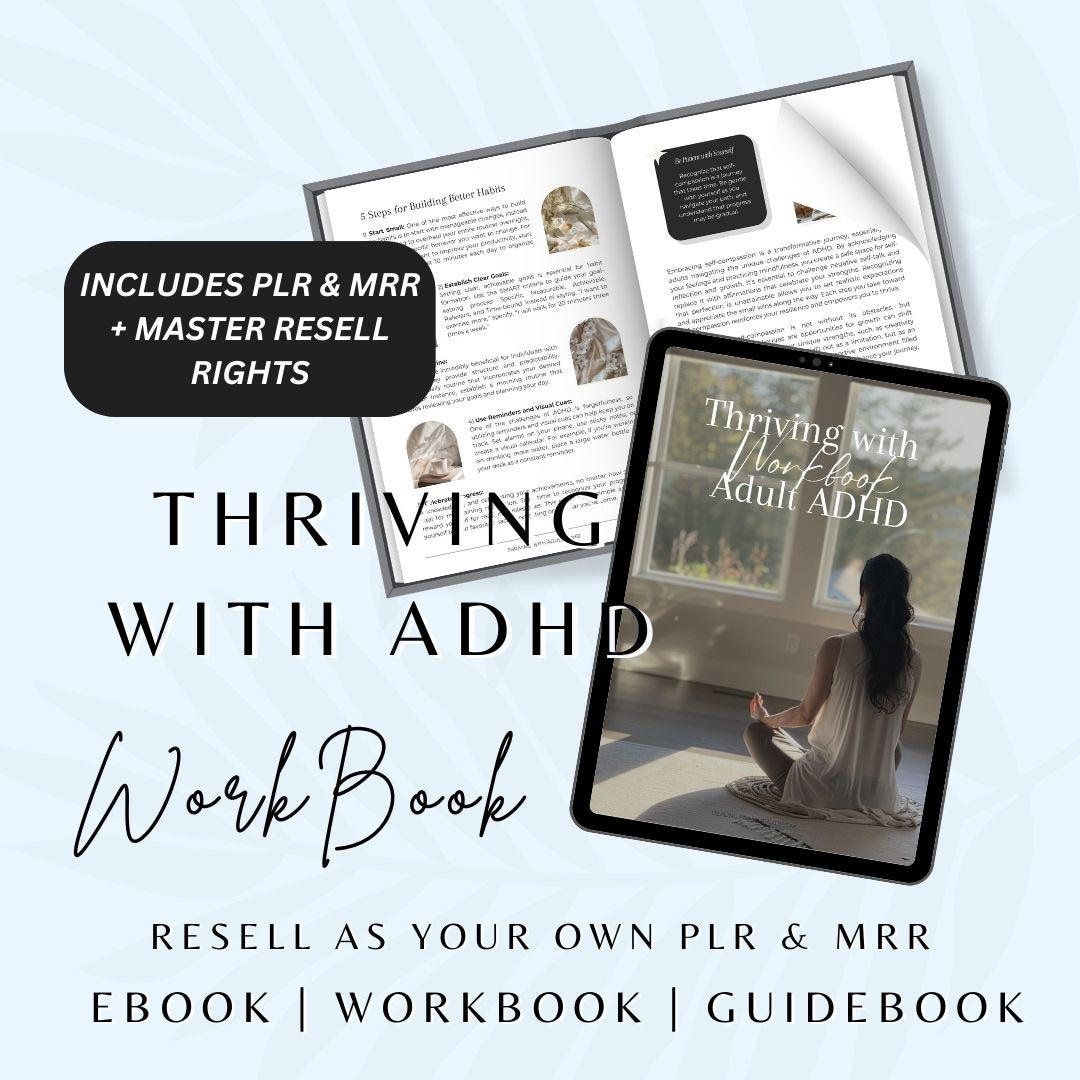 Thriving With Adult ADHD Ebook and Workbook | Canva Template | Master Resell Rights | Adhd ...