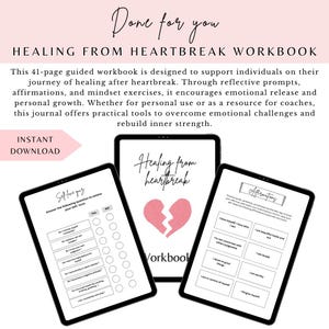 Healing From Heartbreak Workbook, Editable Template, Commercial Use ...