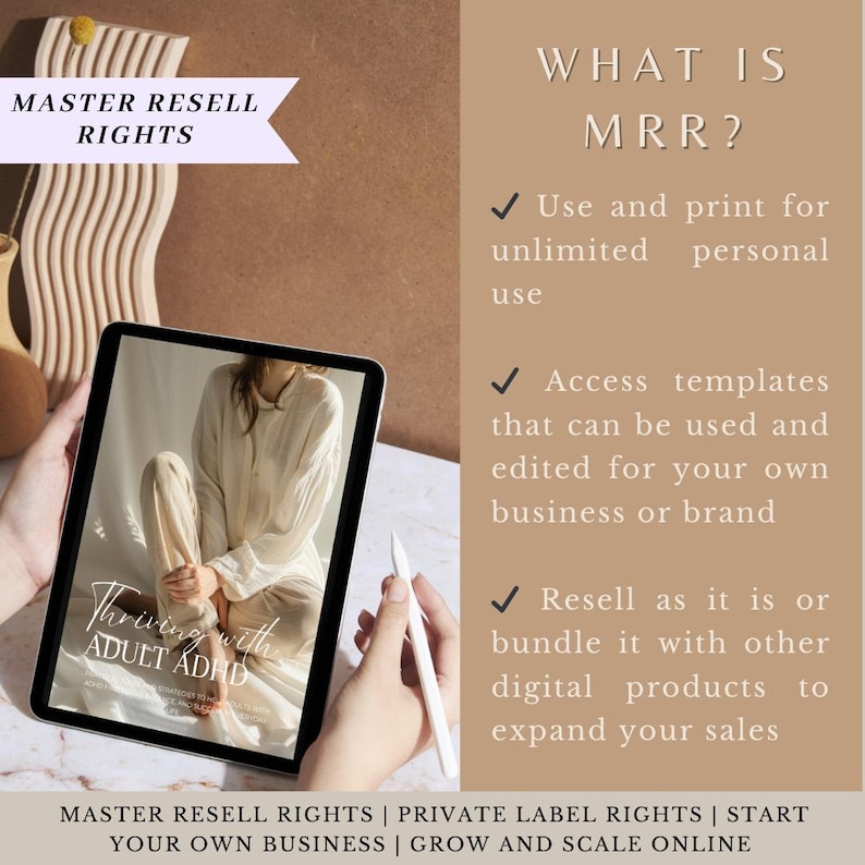 ADHD & RSD Bundle, Canva Template, Attention Deficit, Resell Rights ...