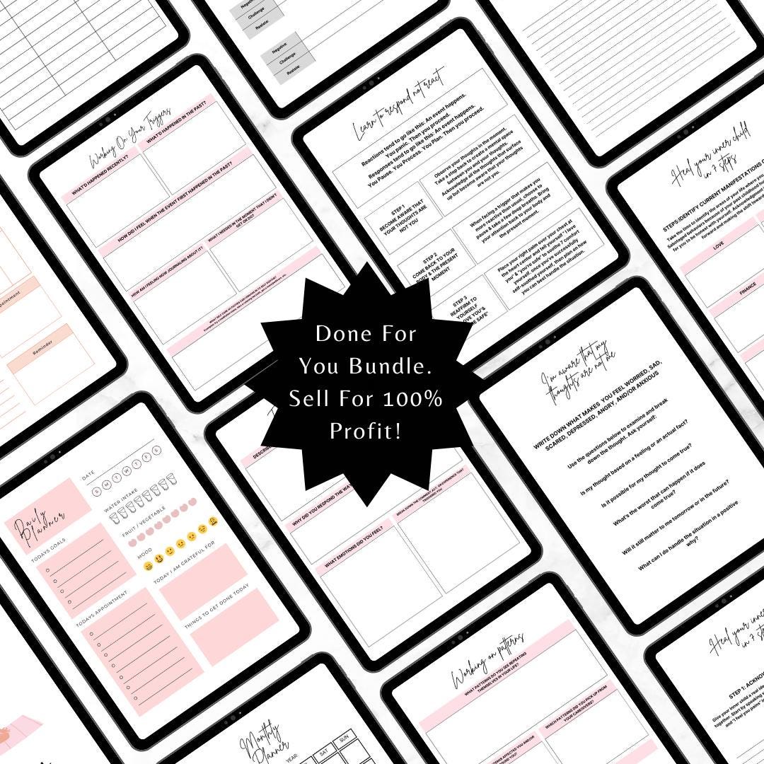 Inner Child Healing Bundle, Canva Templates, Inspirational Healing ...