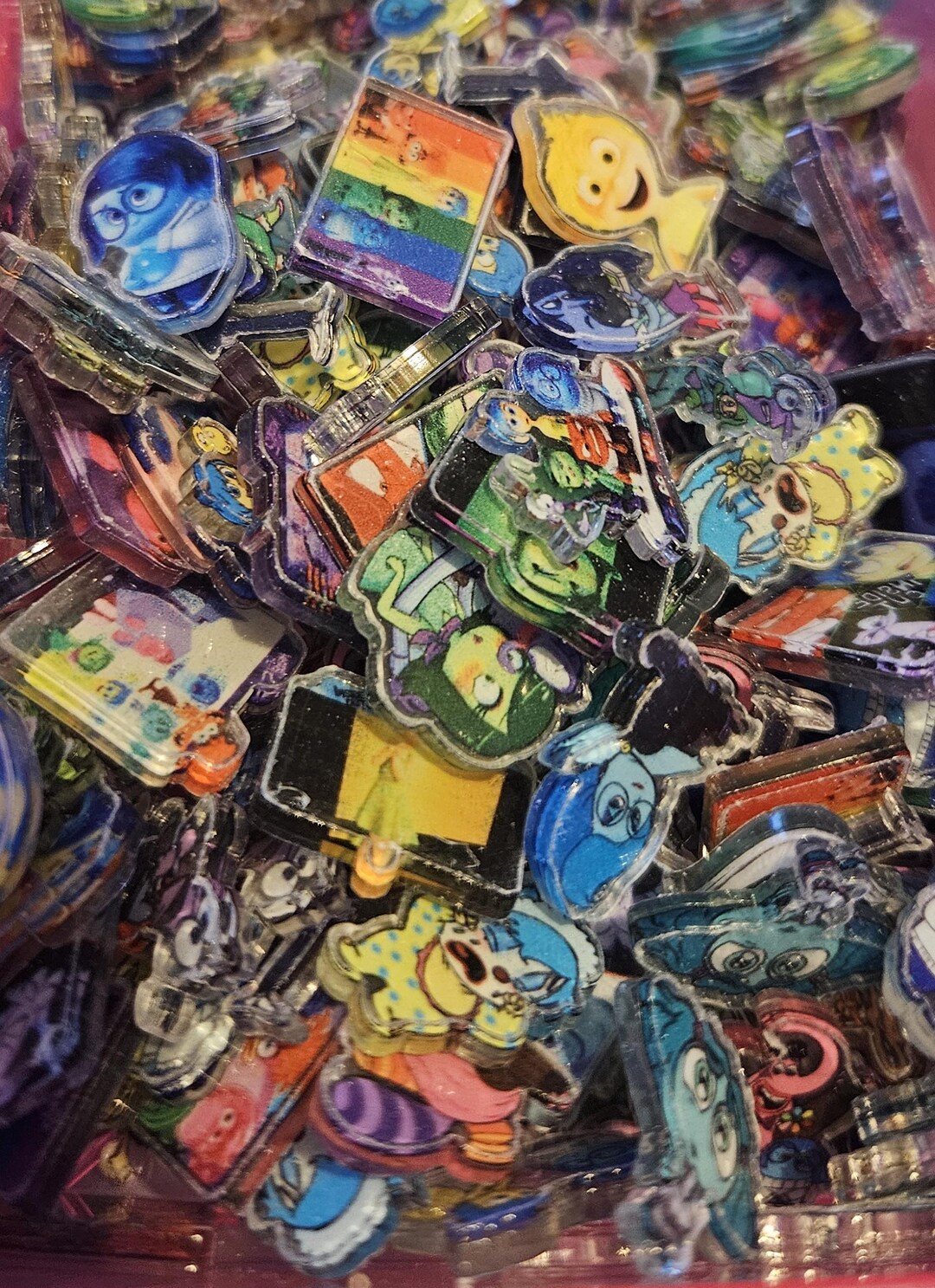 2cm Character Acrylics Kawaii Cartoon Rainbow Style 10pcs Random Inside ...