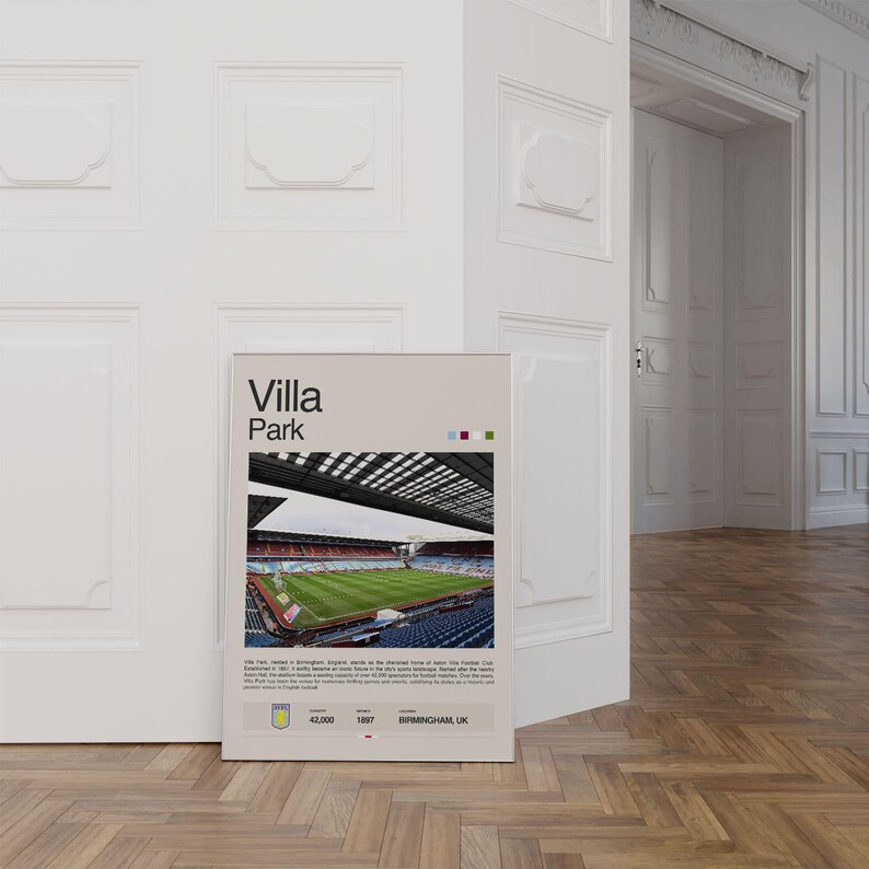 Villa Park Poster Mid Century Modern, Preppy Prints Vintage Poster ...