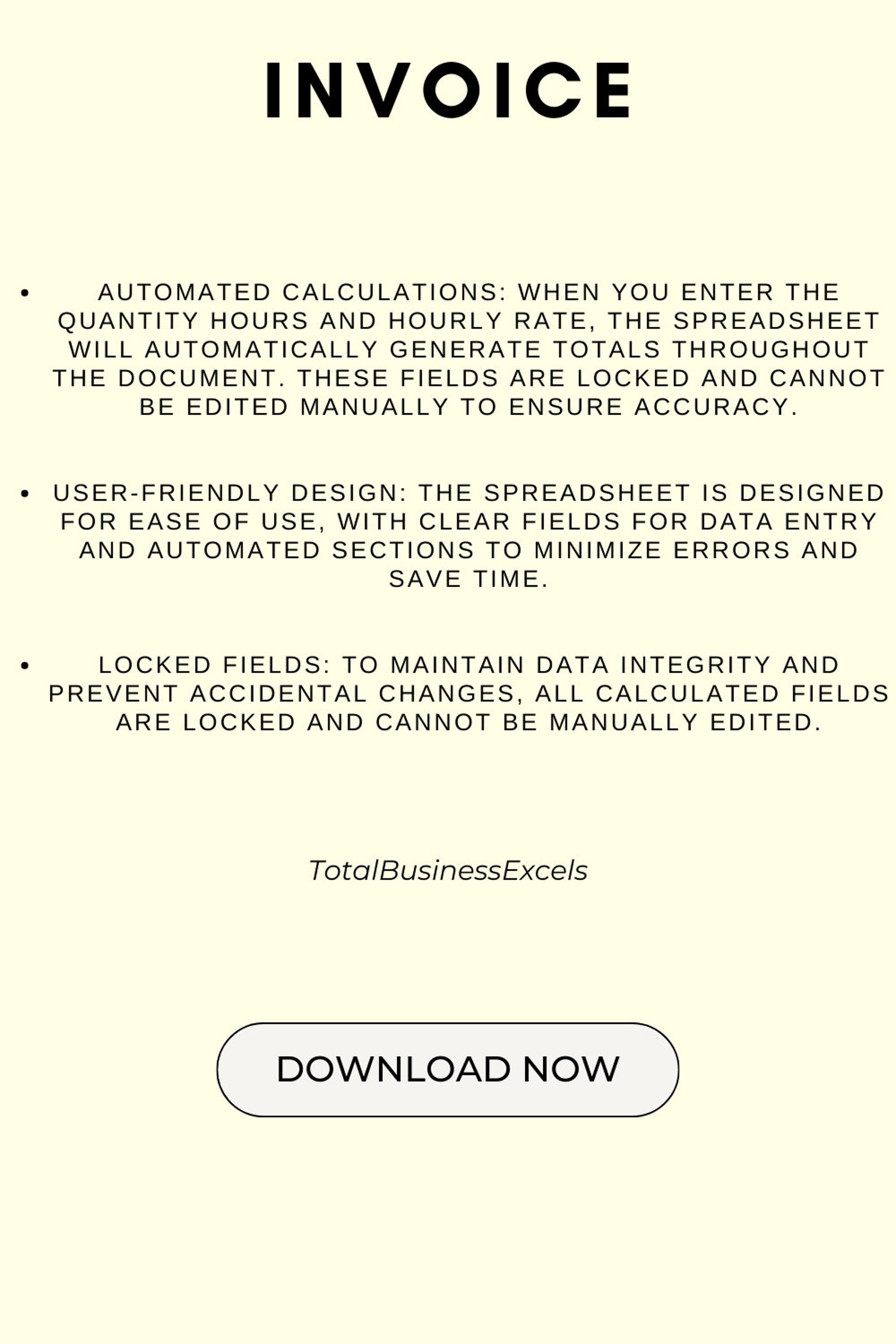 Contract Invoice, Invoice Template, Editable Small Business Invoice ...