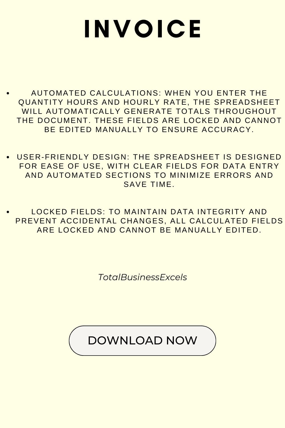 Contract Invoice, Invoice Template, Editable Small Business Invoice ...
