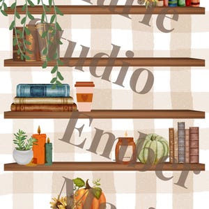 Fall Bookshelf Wallpaper for iPhone Ios 18 *digital Download* - Etsy