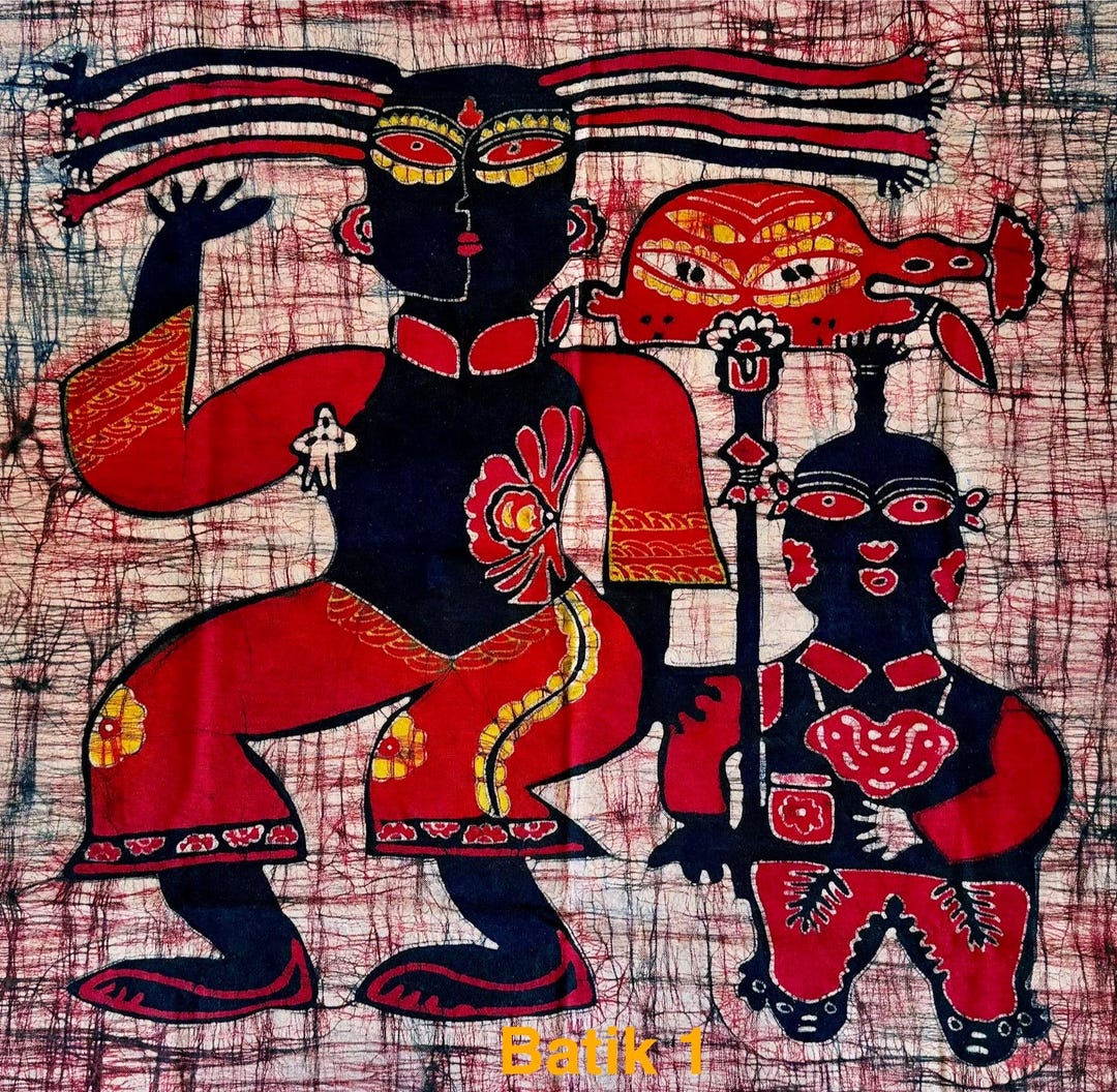 Batik Cotton Playing Scene Chinese Zodiac Little Girl - Etsy