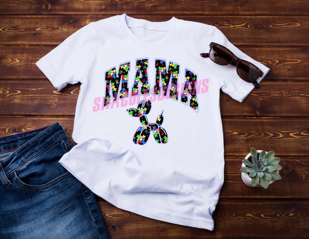 Autism Mama PNG: Puzzle Balloon Graphic (digital Download) - Etsy