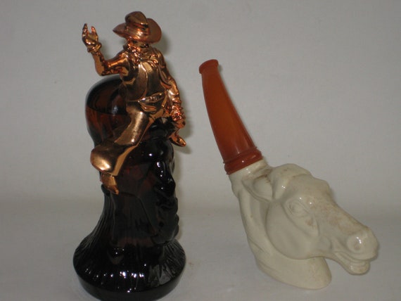 Rodeo Cowboy Bucking Bronco Wild Mustang Avon Decanters Lot | Etsy