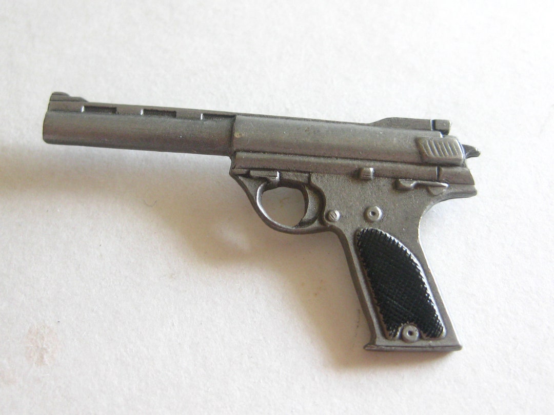Gun Revolver Pin Pinback Metal Vintage - Etsy