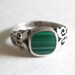 Green Silver Ring Gemstone Vintage Size 6 3/4 Free Shipping - Etsy