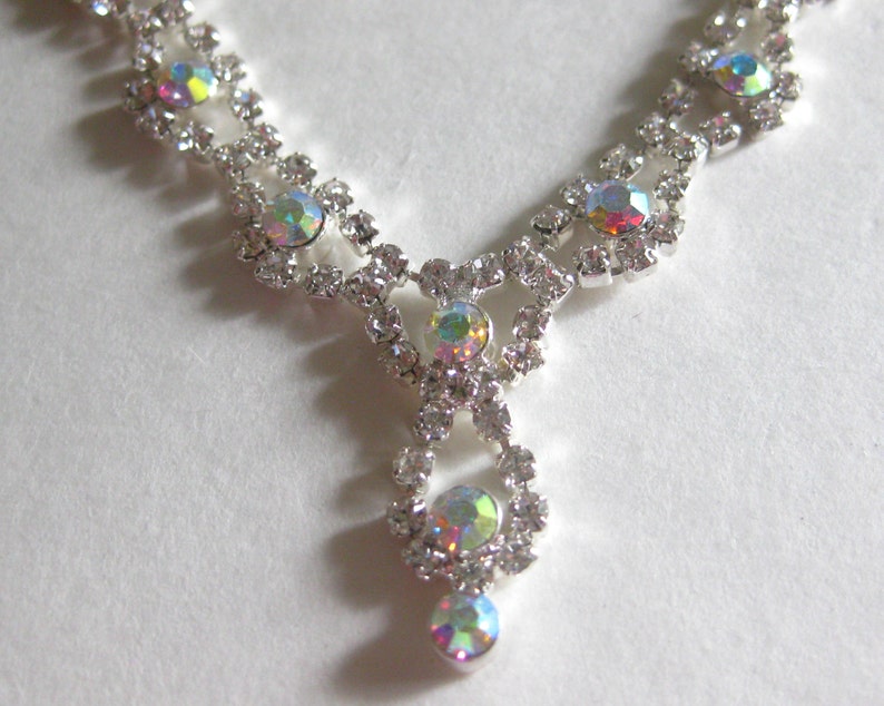 Crystal Rhinestone Icing Set Necklace Bracelet Demi Parure - Etsy