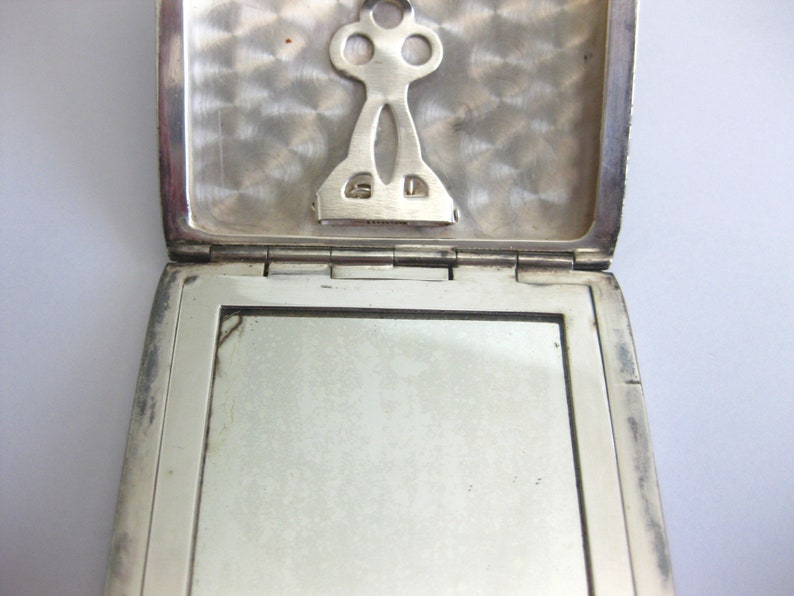 Silver Metal Dance Purse Coin Mirror Compact W M Co 0741 | Etsy