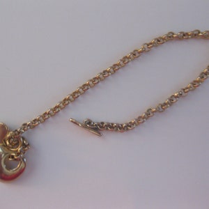 GUESS Heart Charm Bracelet Locket Gold Tone Necklace Lot (2) Vintage - Etsy