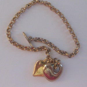GUESS Heart Charm Bracelet Locket Gold Tone Necklace Lot (2) Vintage - Etsy