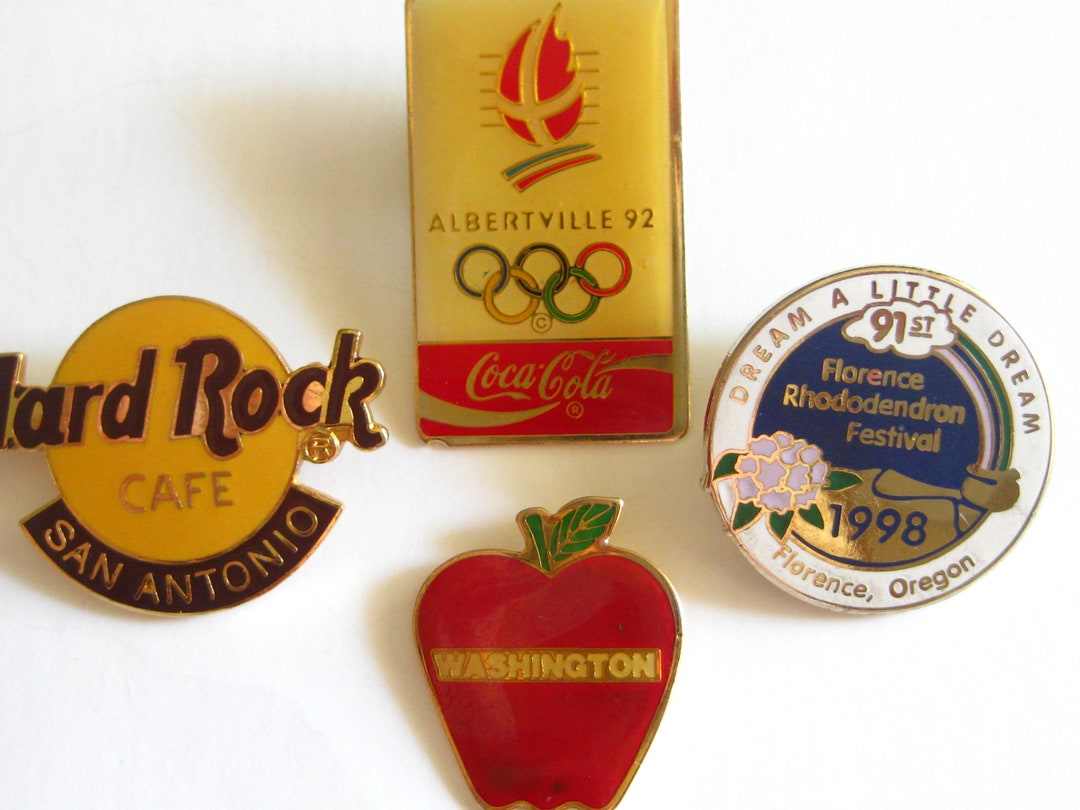 Collector Pin Pinback Lot (4) Coca Cola Olympics Hard Rock Vintage - Etsy