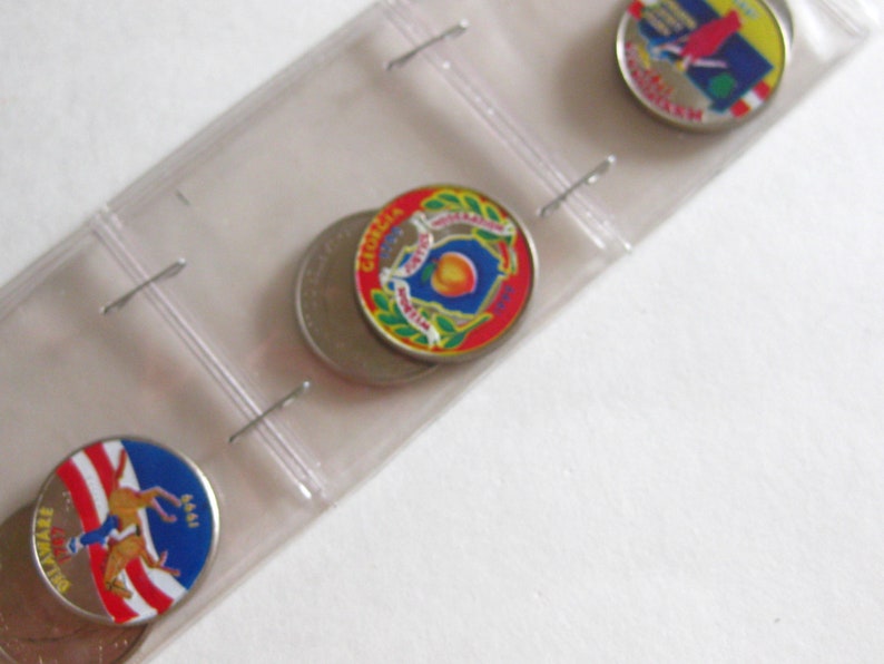State Quarters 6 1999 Colorized Set Uncirculated Georgia New - Etsy