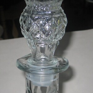 Glass Decanter With Stopper Lid Pressed Glass Vintage - Etsy