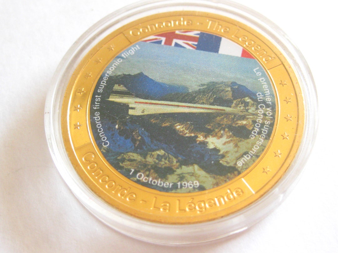 Concorde Coin Commemorative First Flight 1 October 1969 Vintage - Etsy