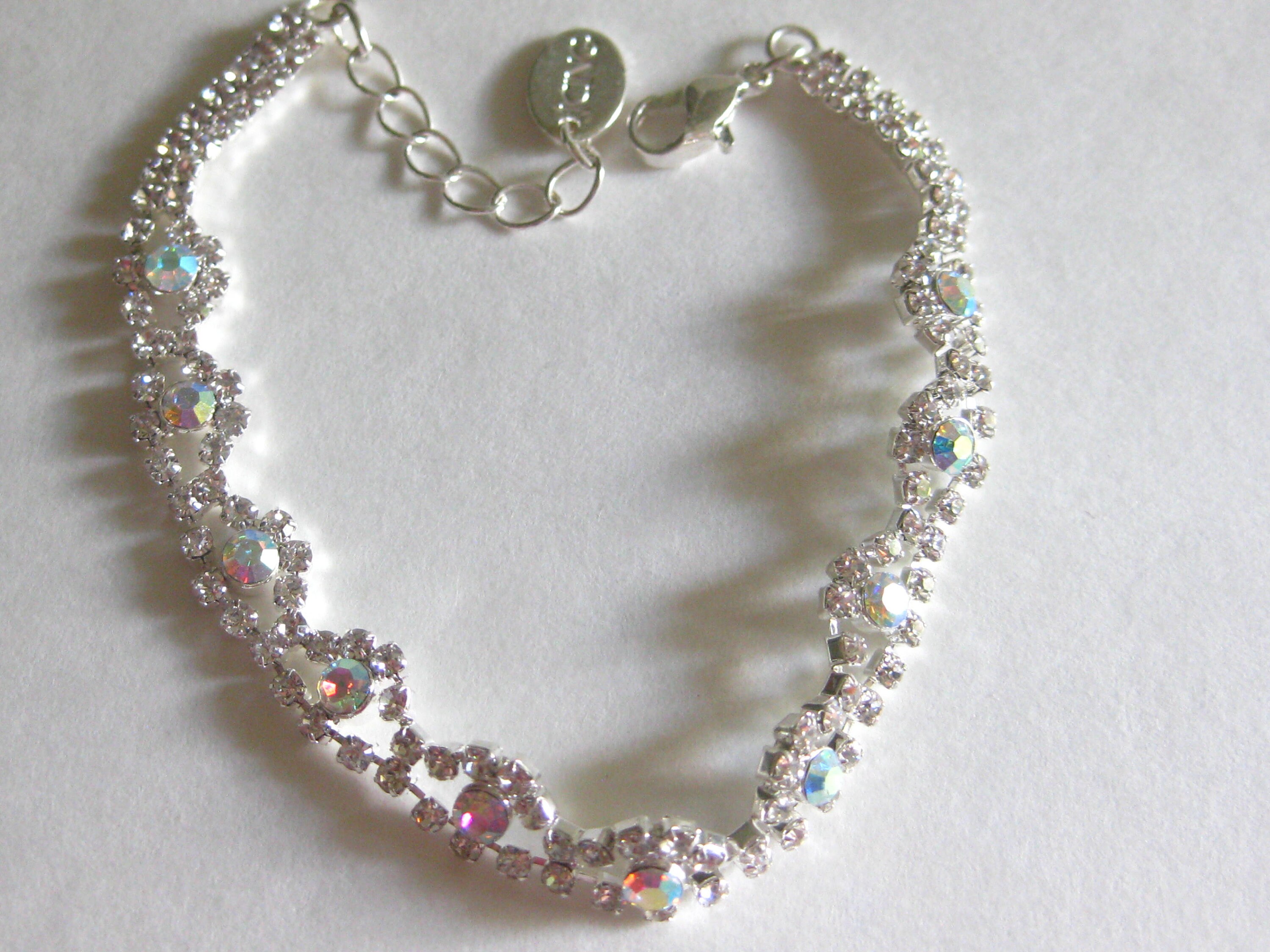 Crystal Rhinestone Icing Set Necklace Bracelet Demi Parure - Etsy