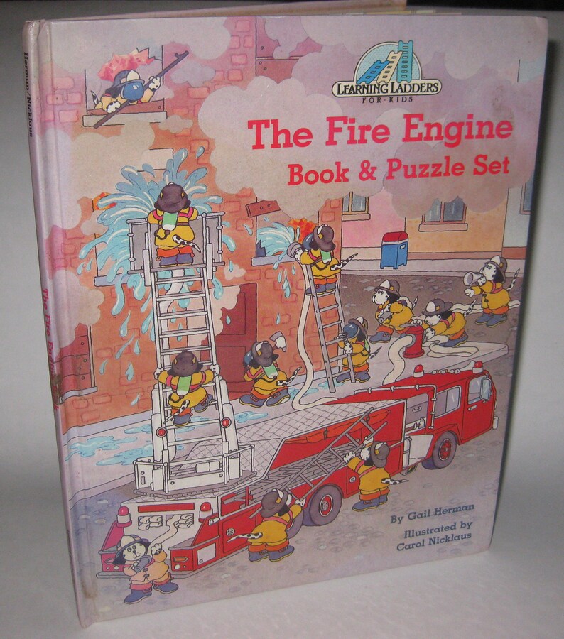 Fire Engine Book by Gail Hermann Learning Ladders for Kids - Etsy