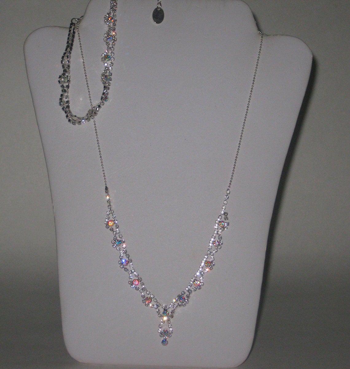Crystal Rhinestone Icing Set Necklace Bracelet Demi Parure - Etsy