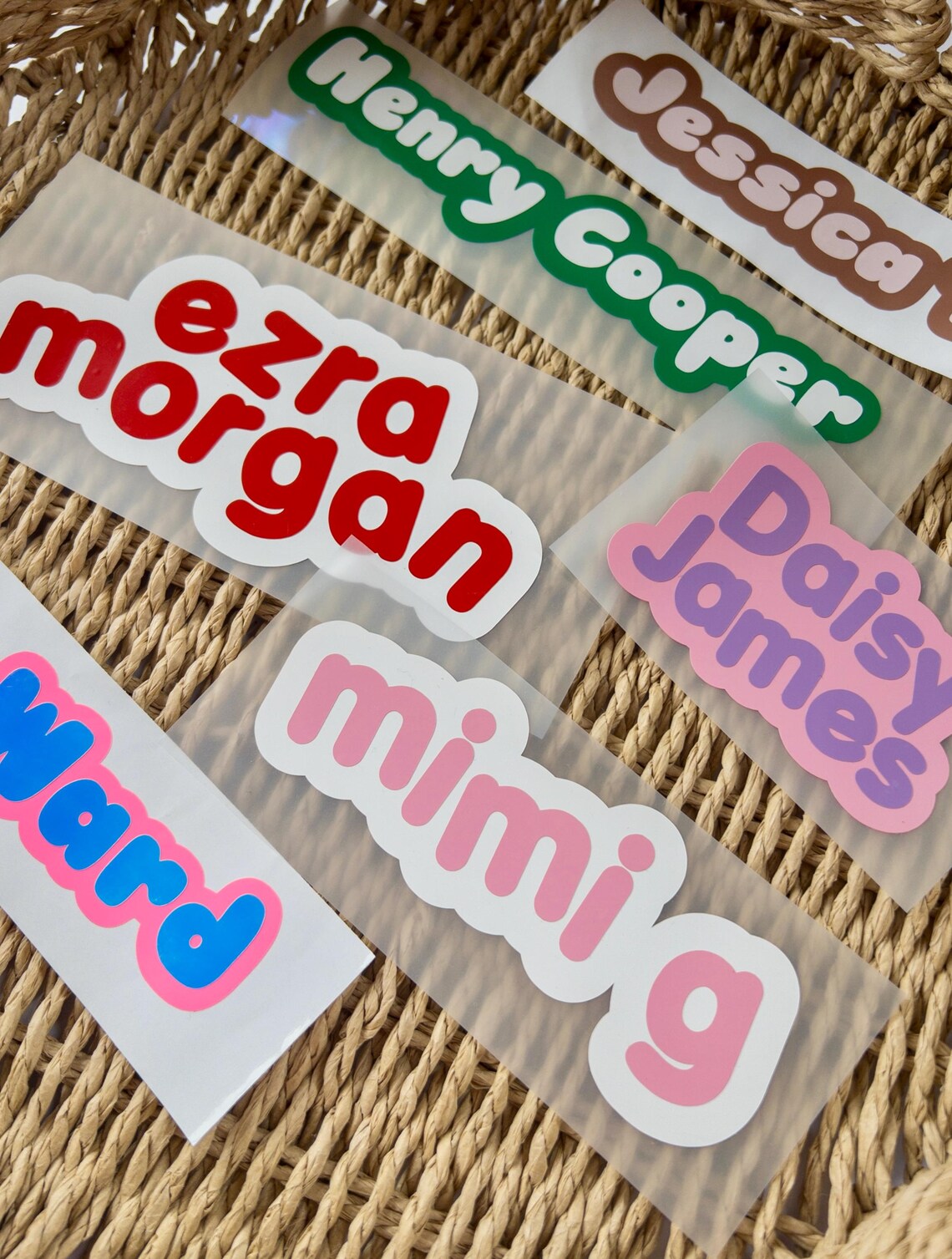 Vinyl Bubble Name Label Sticker / Water Bottle / Back to School / Kids ...