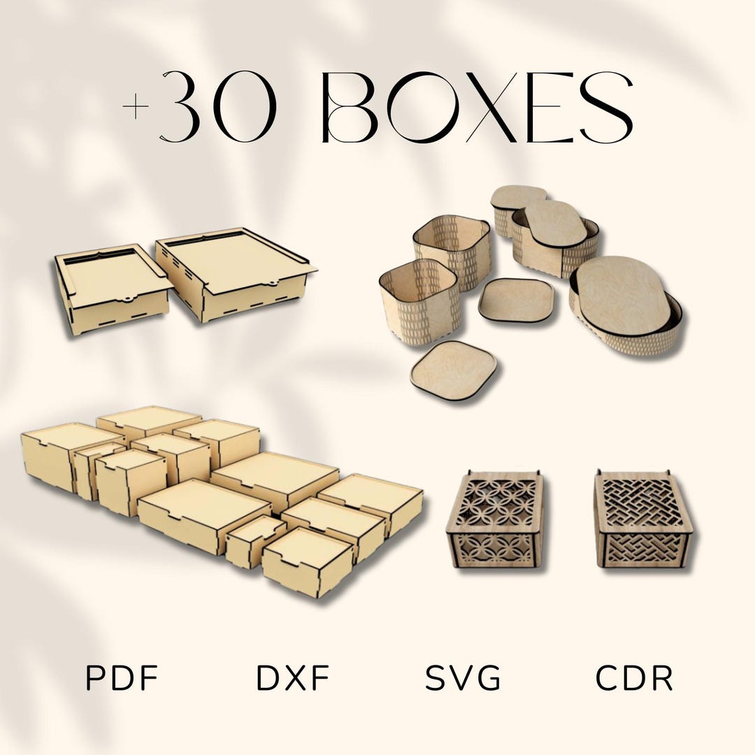 Laser Cut Box Designs Pack – 30+ Digital Templates - Etsy