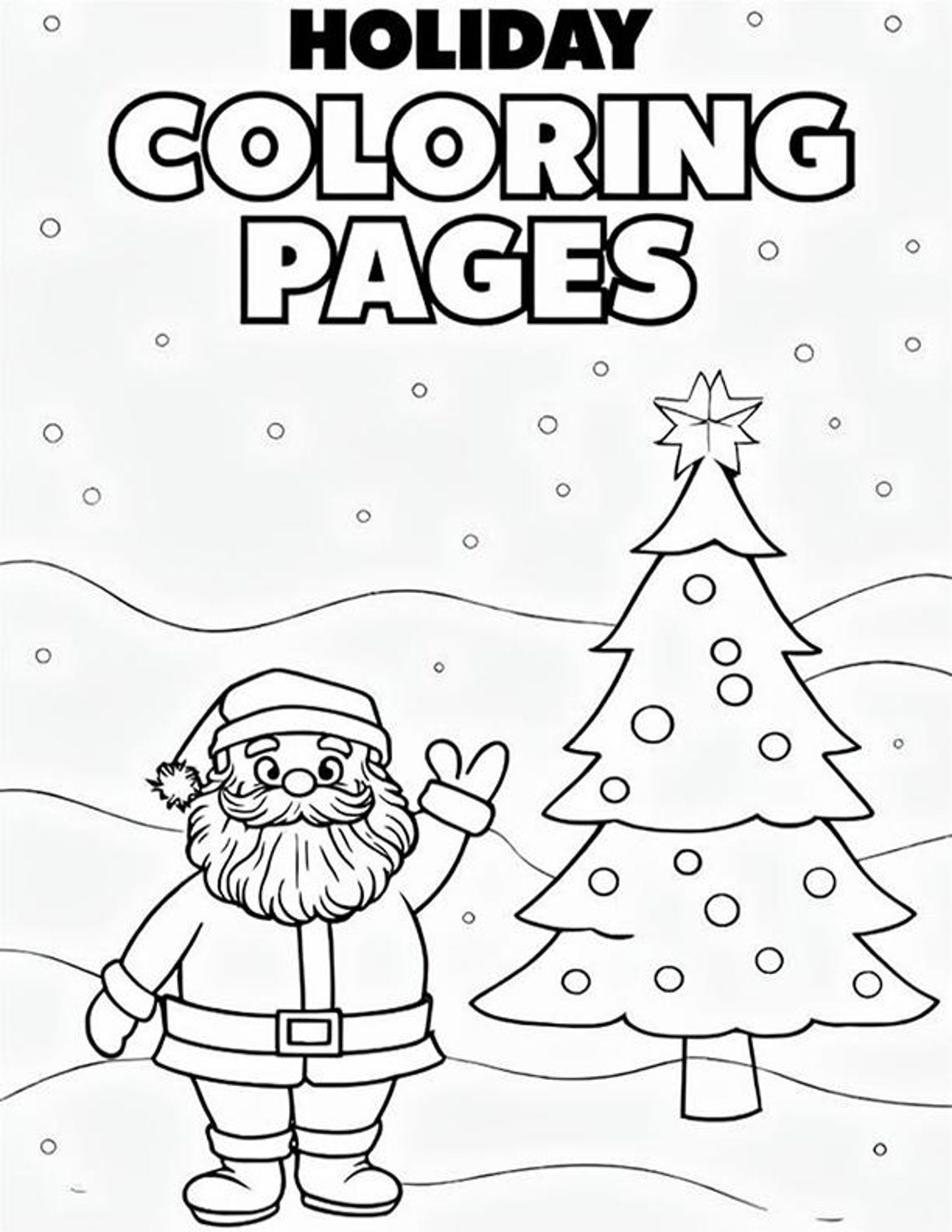 Christmas Coloring Pages for Kids & Adults | Holiday Printable Designs ...