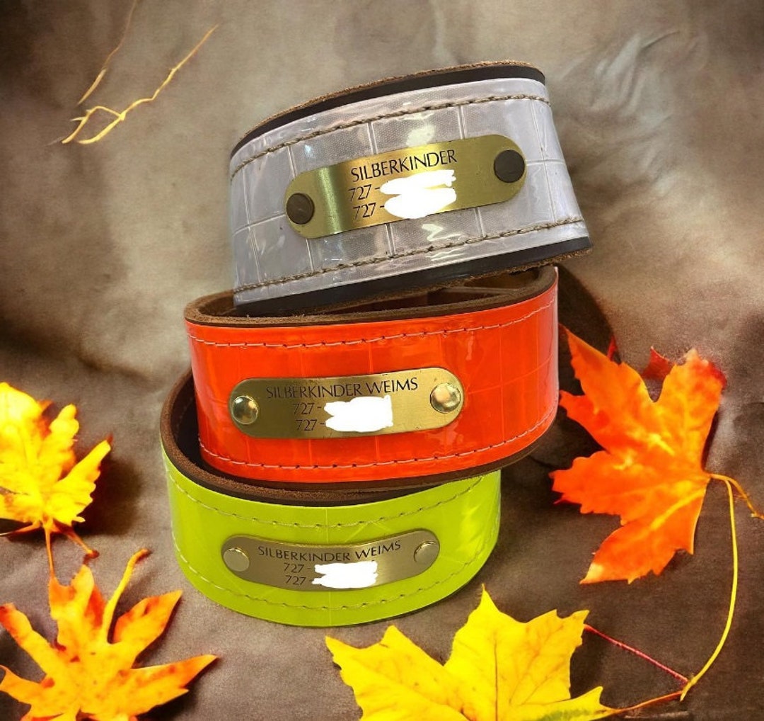 2 Inch Wide Leather Based Reflective Hunting Collar/field Trial Collar ...