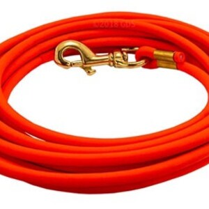 ROUND Biothane Coated Rope Check Cord. 5/16" Diameter. Solid Brass or ...