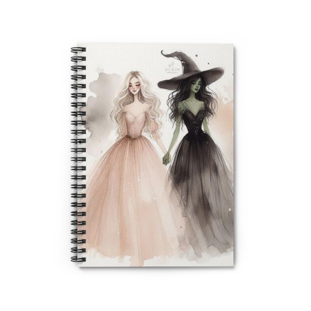 Wicked Inspired Elphaba and Glinda Friendship Spiral Notebook - Ruled ...
