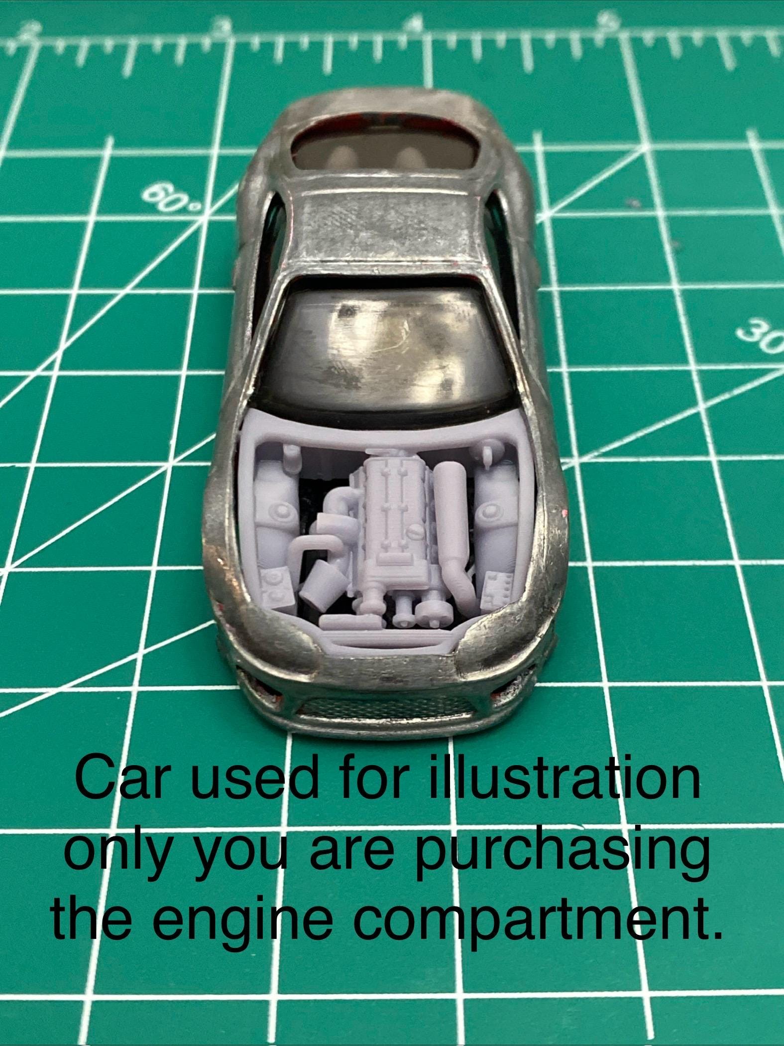 1:64 Engine Compartment for Hotwheels Toyota Supra Mk4 Diecast Custom ...