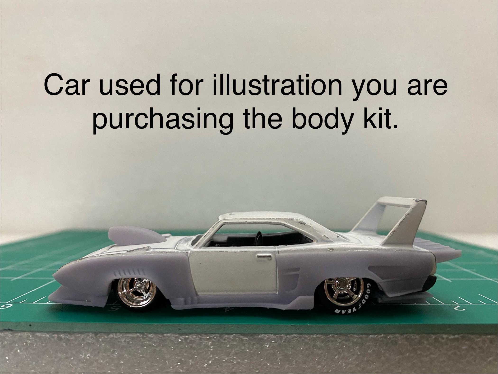 1/64 Scale Pro Mod Wide Body Drag Kit for Hotwheels Plymouth Superbird ...