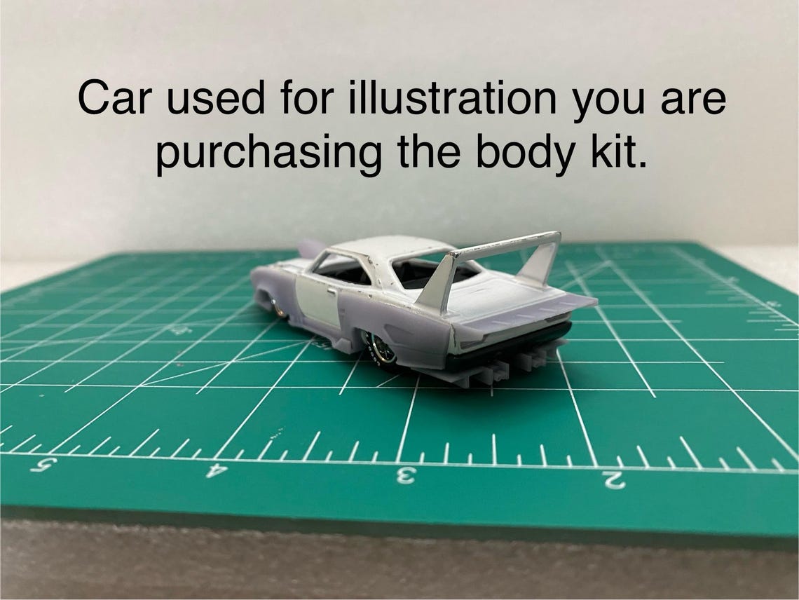 1/64 Scale Pro Mod Wide Body Drag Kit for Hotwheels Plymouth Superbird ...