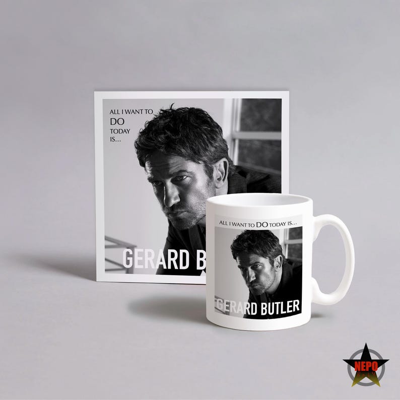 Gerard Butler Mug, Gerard Butler Birthday Card, Best Gerard Butler Gift ...