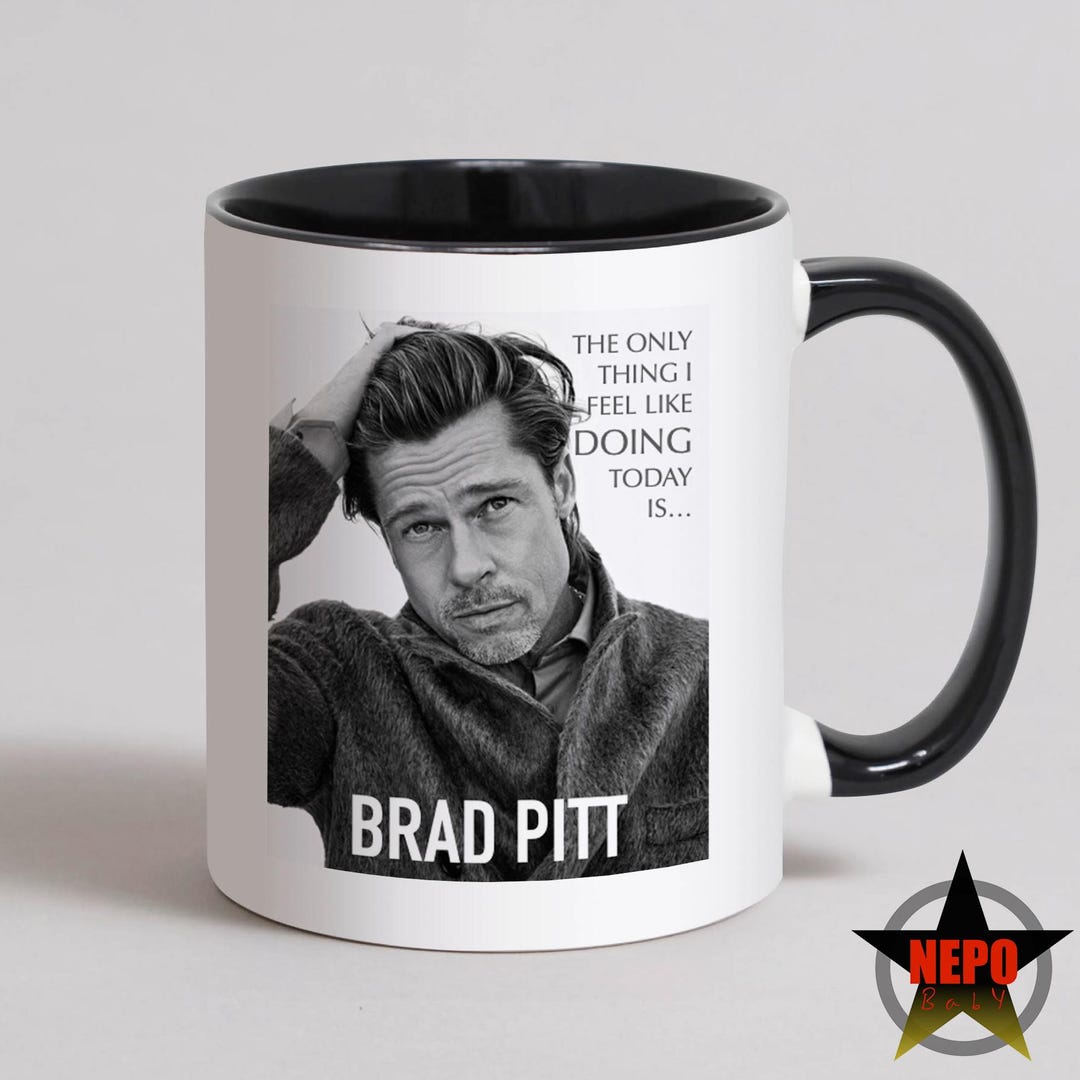 Brad Pitt Mug, Brad Pitt Card, Gift Set, Tea or Coffee Cup & Birthday ...