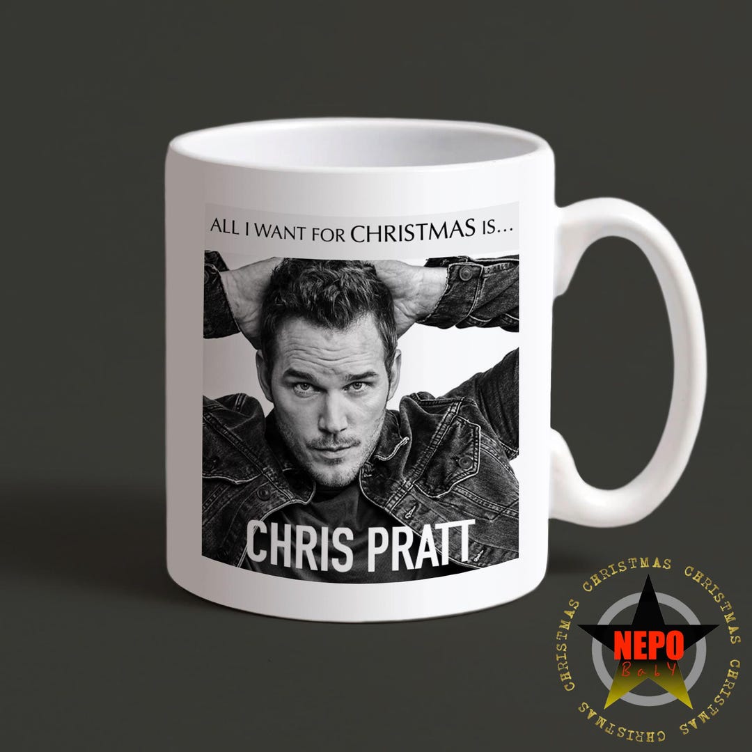 Chris Pratt Christmas Mug, Best Chris Pratt Card, Cup, Xmas Gift Set ...