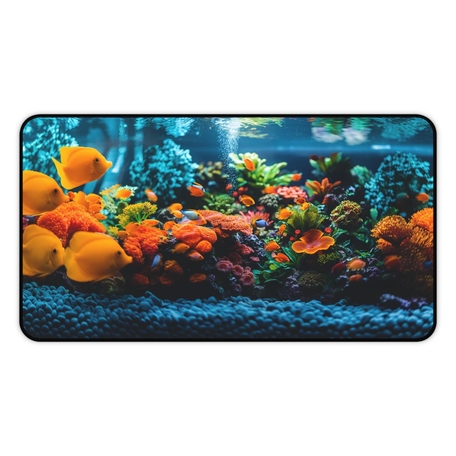 Desk Mat/mouse Pad With Tropical Fishtank Design, Ocean Desk Accessory ...