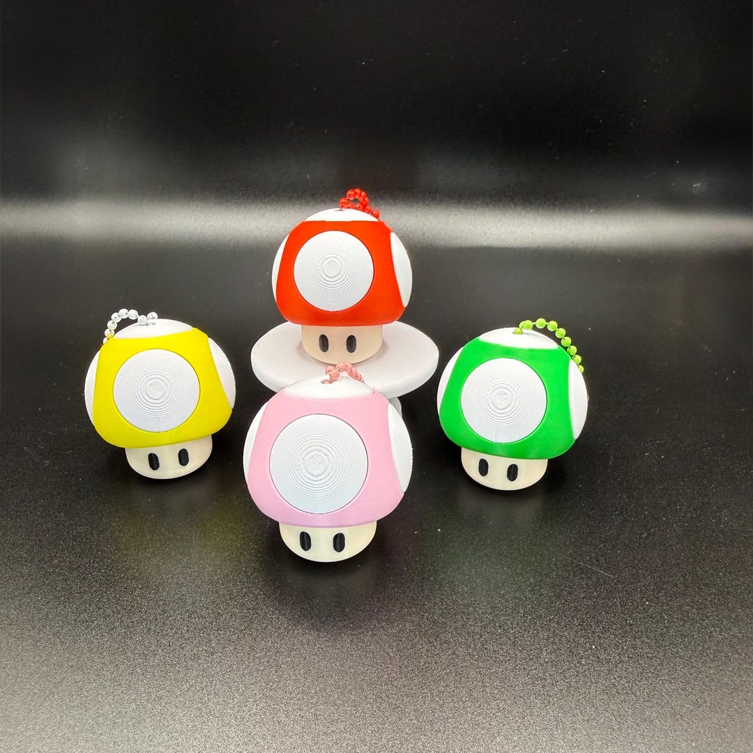 Super Mario Mushroom Fidget Clicker Keychain: Retro Gamer Stress Relief ...