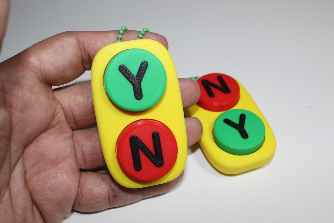 Personalizable Yes/no Fidget Clicker Keychain - Etsy