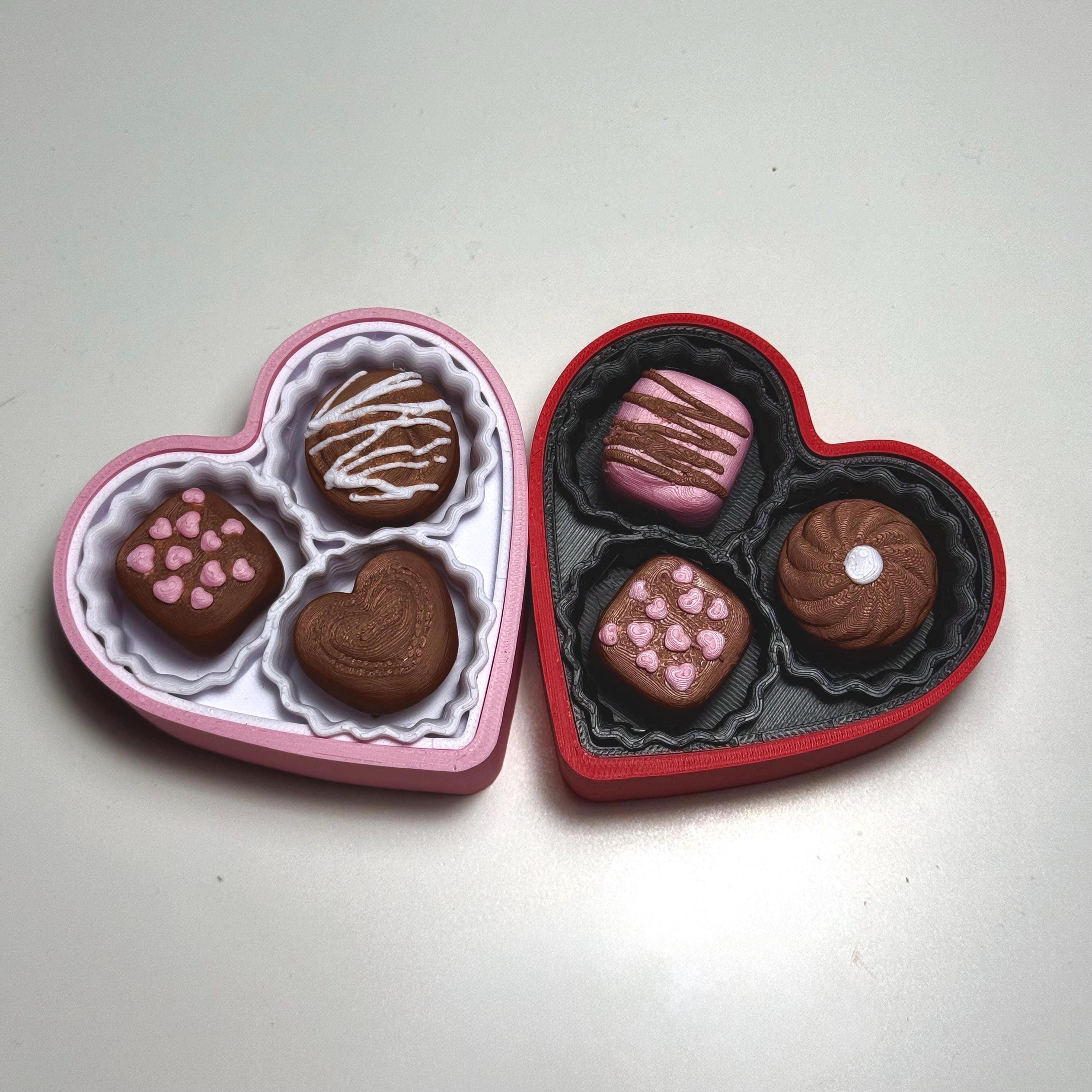 Valentines Heart Shaped Chocolate Box Fidget Clicker | Gift for Kids ...