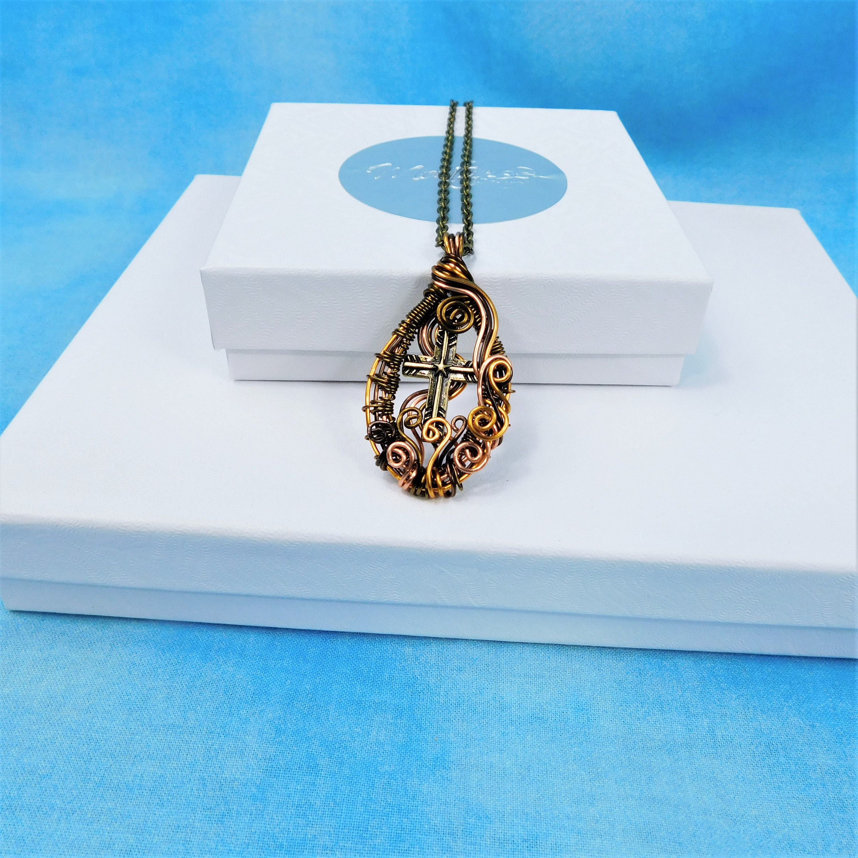 Rustic Christian Cross necklace for Women, Inspirational Spiritual ...