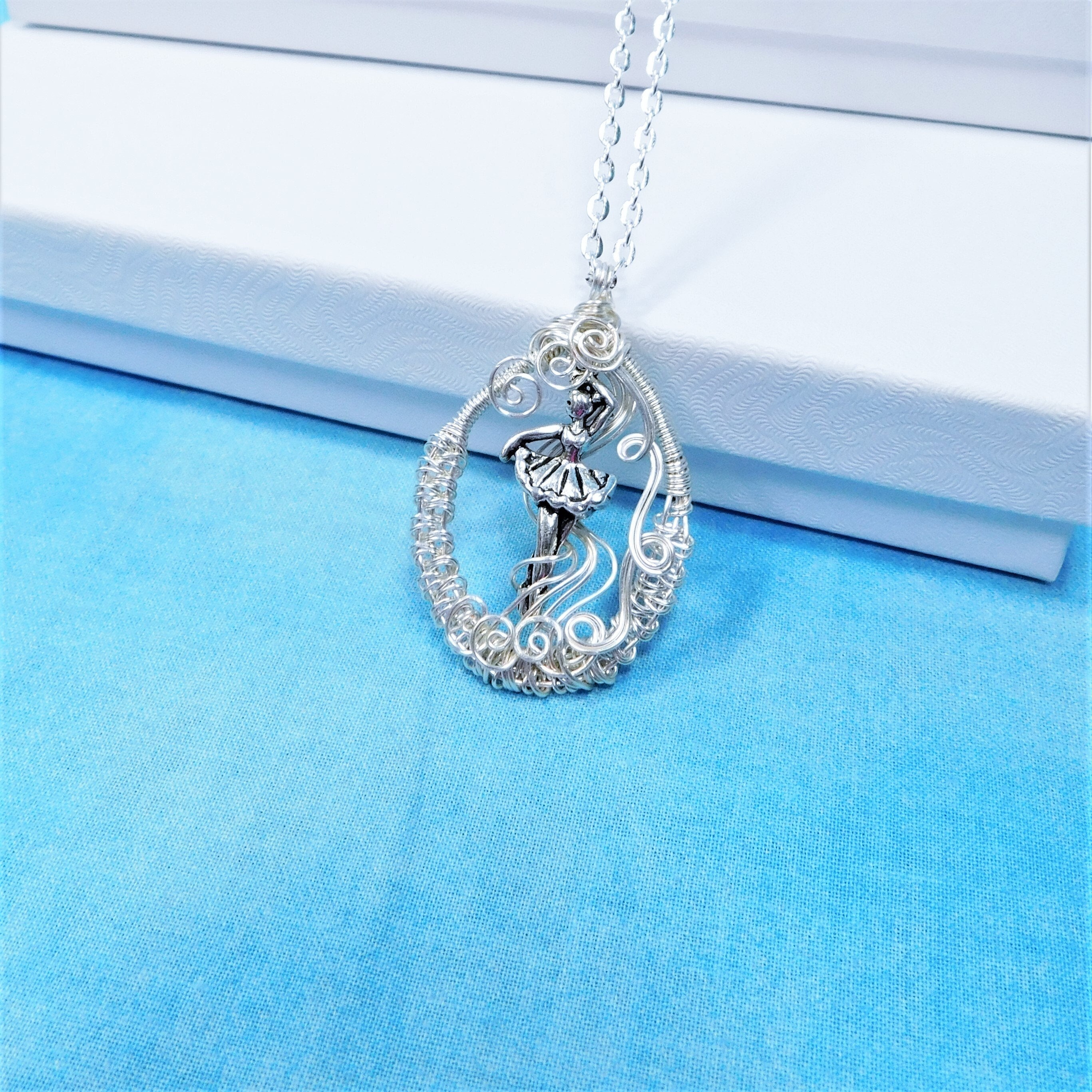 Artisan Crafted Ballerina Necklace Dance Theme Jewelry, Unique Woven ...