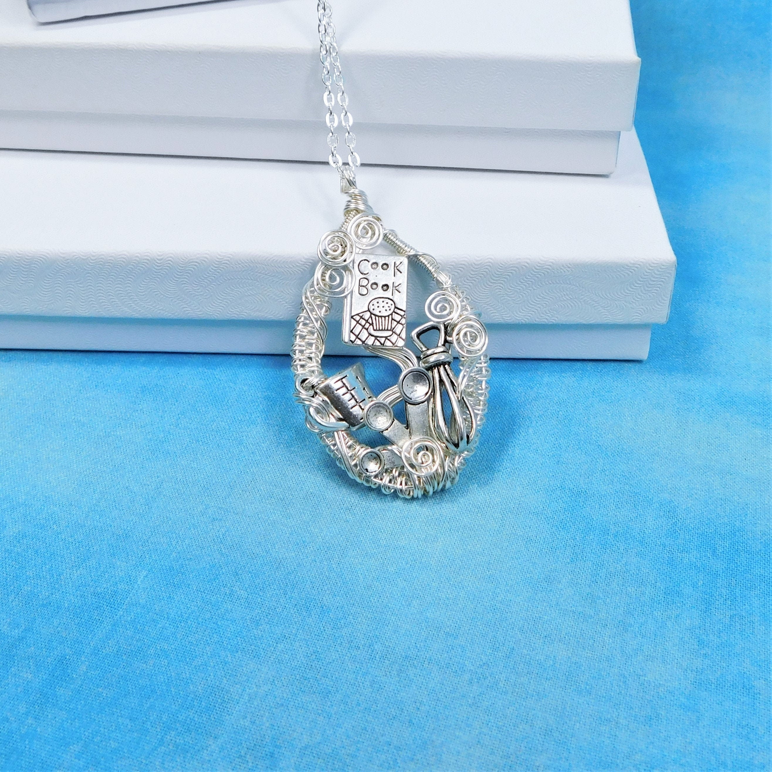 Chef Theme Cooking Pendant, Artistic Necklace for Baker Chef or Cook ...