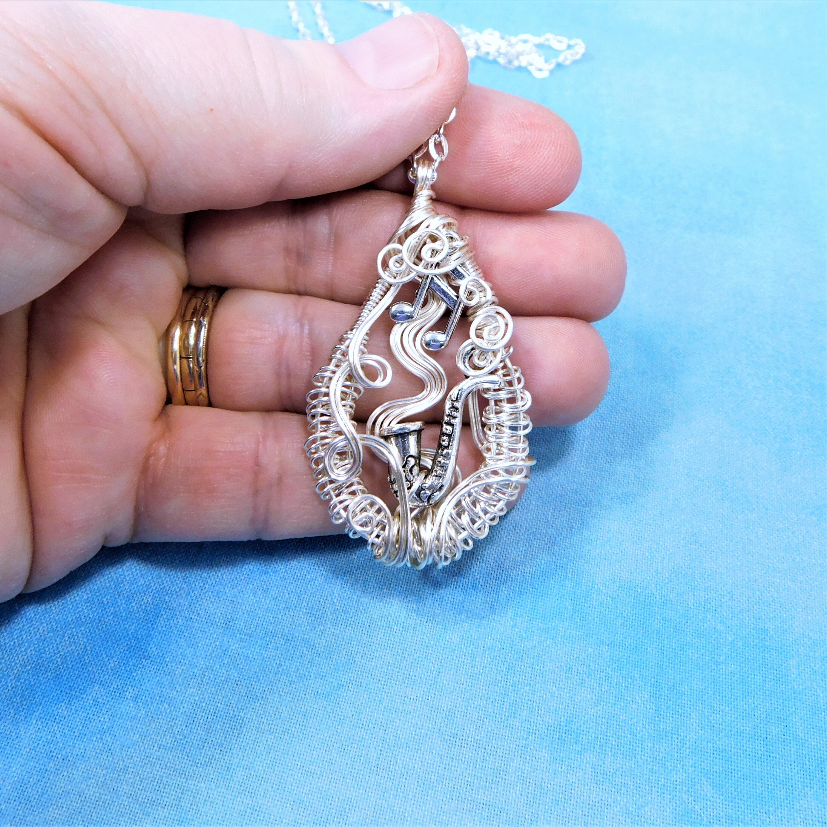 Saxophone Necklace, Jewelry for Music Lover, Musician, Band or ...