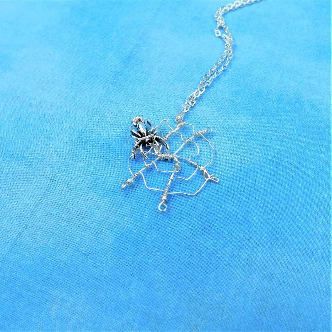 Artistic Wire Wrapped Spider Necklace,gothic Wearable Art Jewelry ...