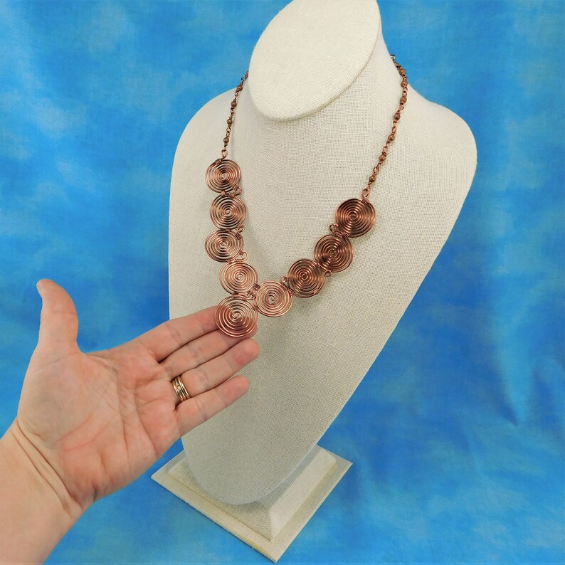 Unique Coiled Copper Bib Necklace Artisan Crafted Wire - Etsy