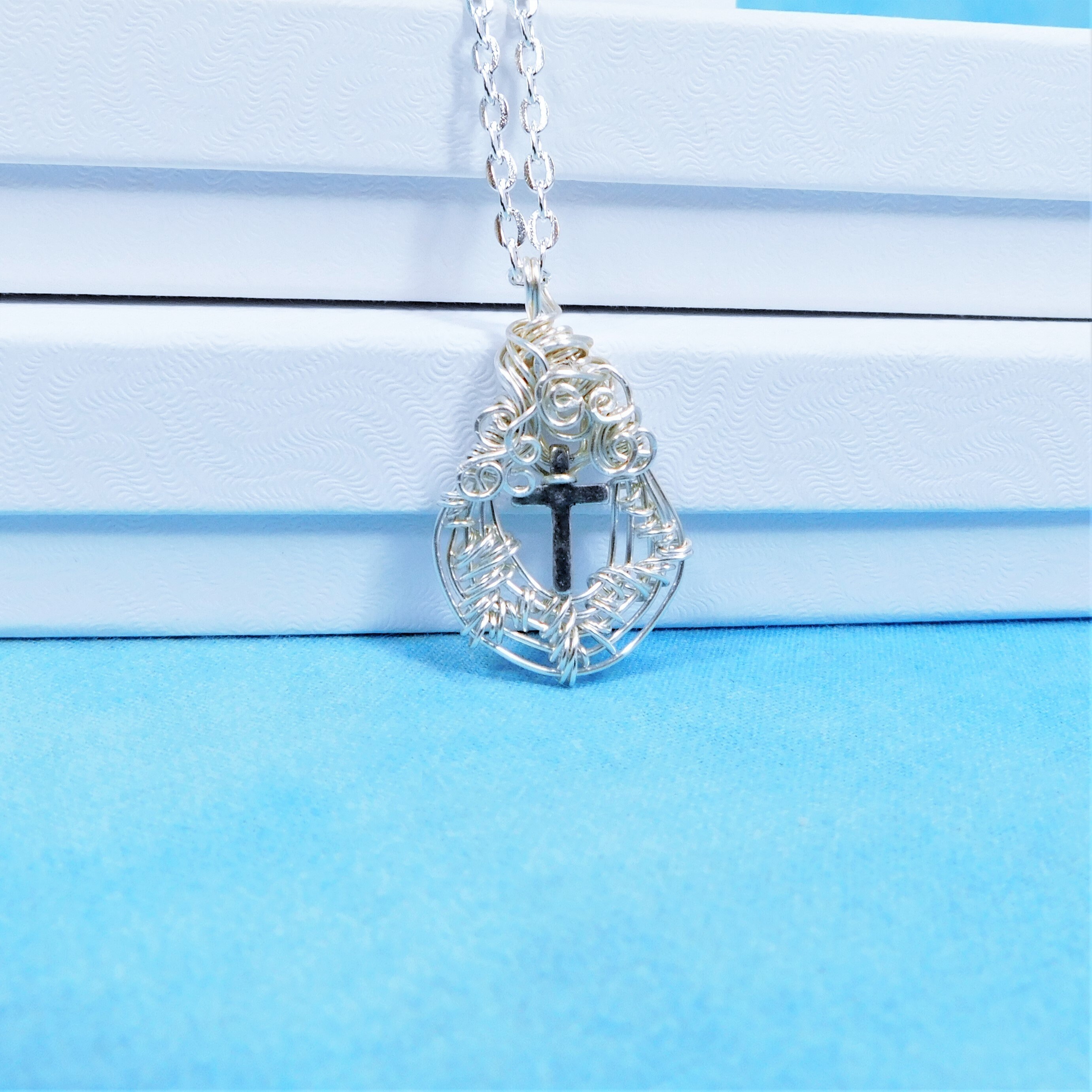 Artisan Crafted Christian Cross Pendant Religious Jewelry, Wire Wrapped ...